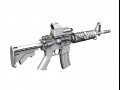 colt m4a1 commando mars CAD in Assault Rifles 3DExport