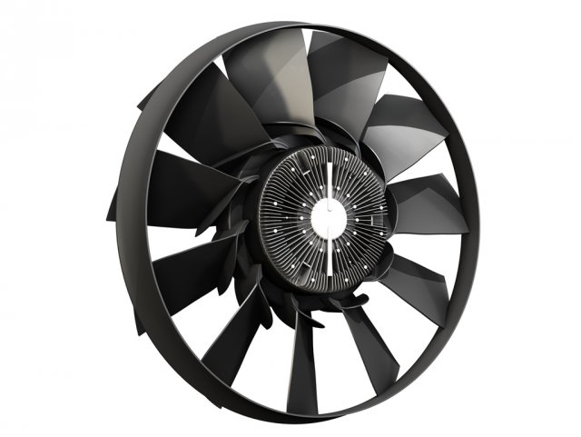 engine cooling fan 2 3D Model in Parts of auto 3DExport