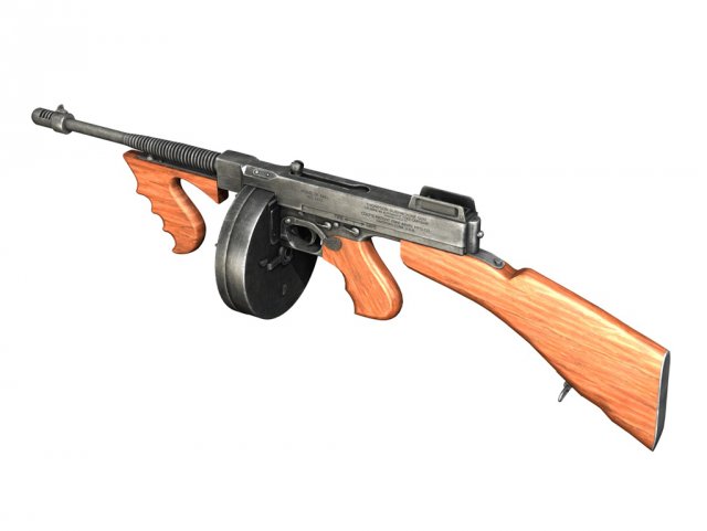 thompson submachine collection 3D Model in Submachine Guns 3DExport