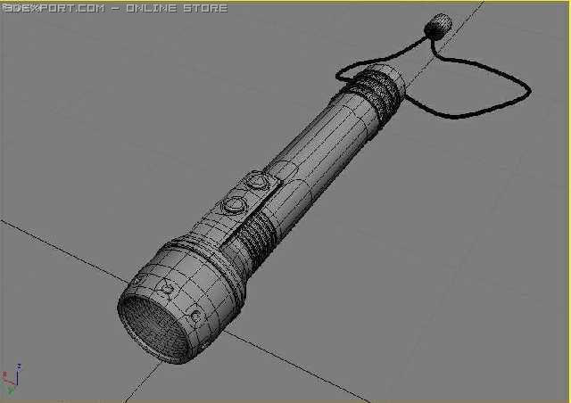 Flashlight Free 3D Model in Bulb 3DExport