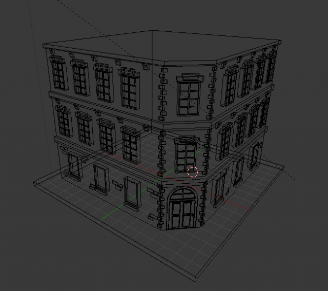 low-poly building 3-floor Free 3D Model in Buildings 3DExport