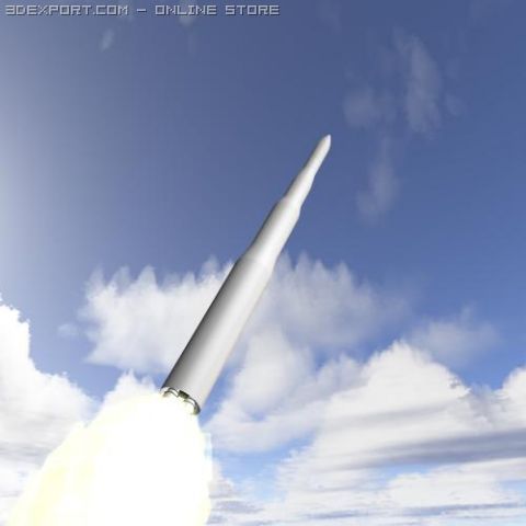US ICBM Collection 3D Model in Projectiles 3DExport