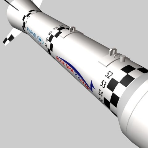 israeli blue sparrow missile 3D Model in Projectiles 3DExport