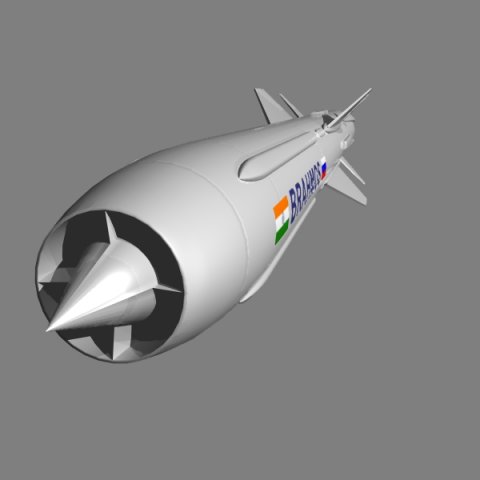 drdo brahmos llcm missile 3D Model in Projectiles 3DExport