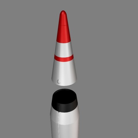 chinese css2 irbm missile 3D Model in Projectiles 3DExport