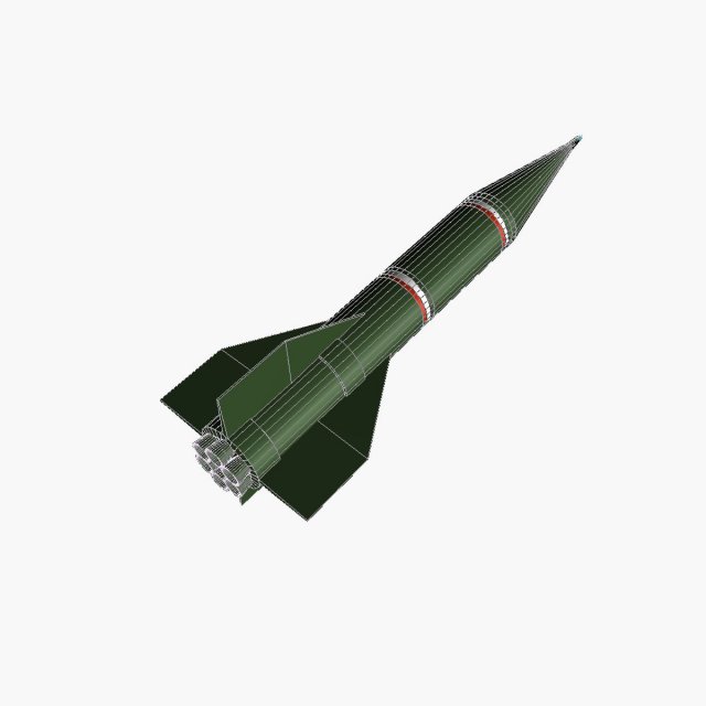 iranian shahin i ar rocket 3D Model in Projectiles 3DExport