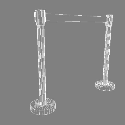 queue fence 11 3D Model in Exhibit 3DExport