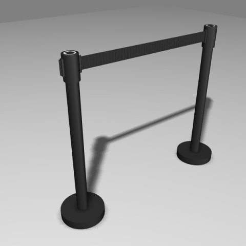 queue fence 11 3D Model in Exhibit 3DExport