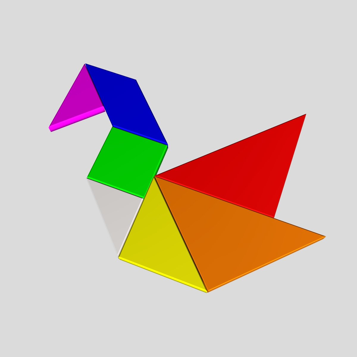 chinese tangram puzzle Free 3D Models in Toys 3DExport