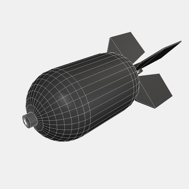 bomb nuke scheme 3D Model in Projectiles 3DExport