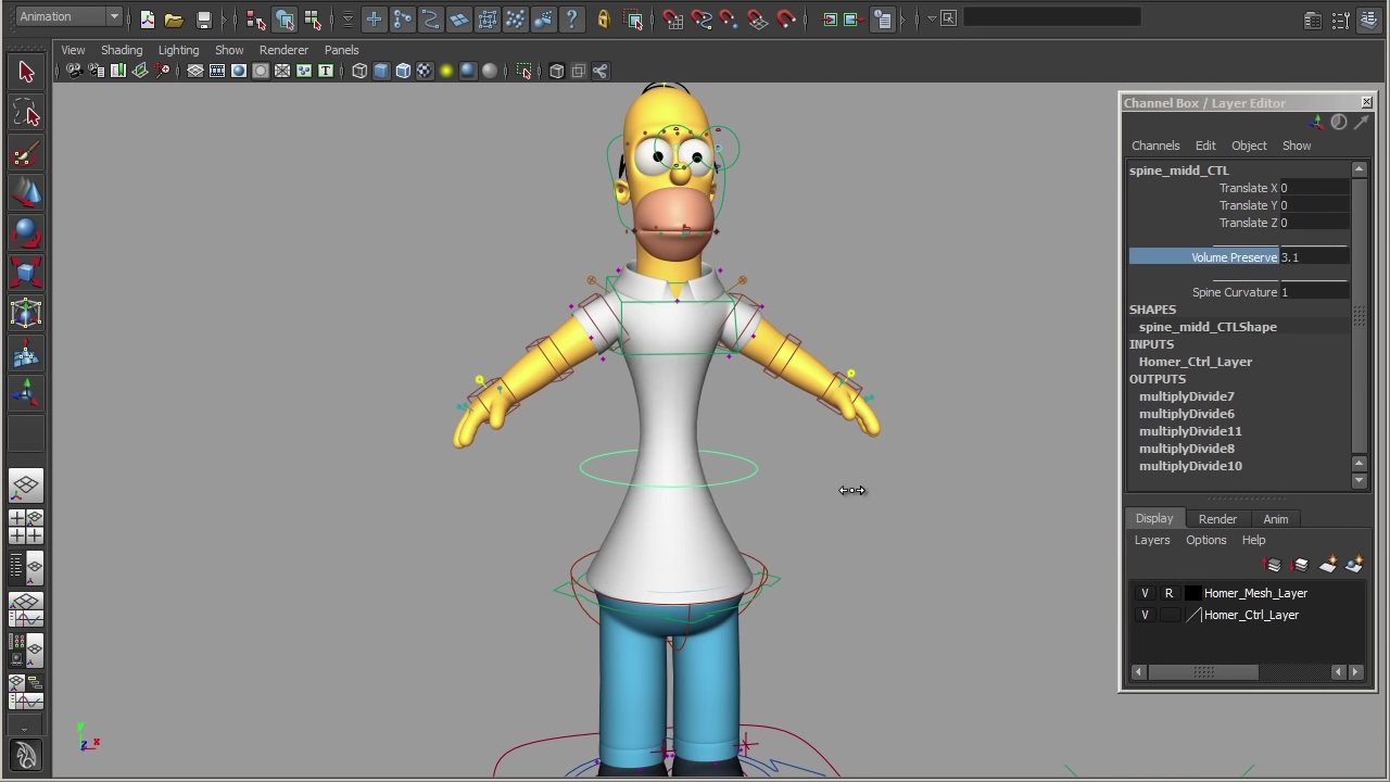 homer simpson maya 3D Models in Cartoon 3DExport