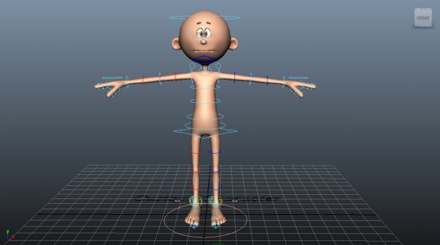 chara 3D Model in Cartoon 3DExport