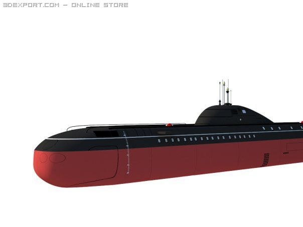 soviet victor class submarine 3D Model in Unmanned 3DExport