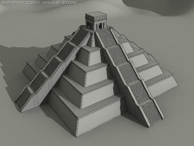 maya pyramid 3D Model in Buildings 3DExport