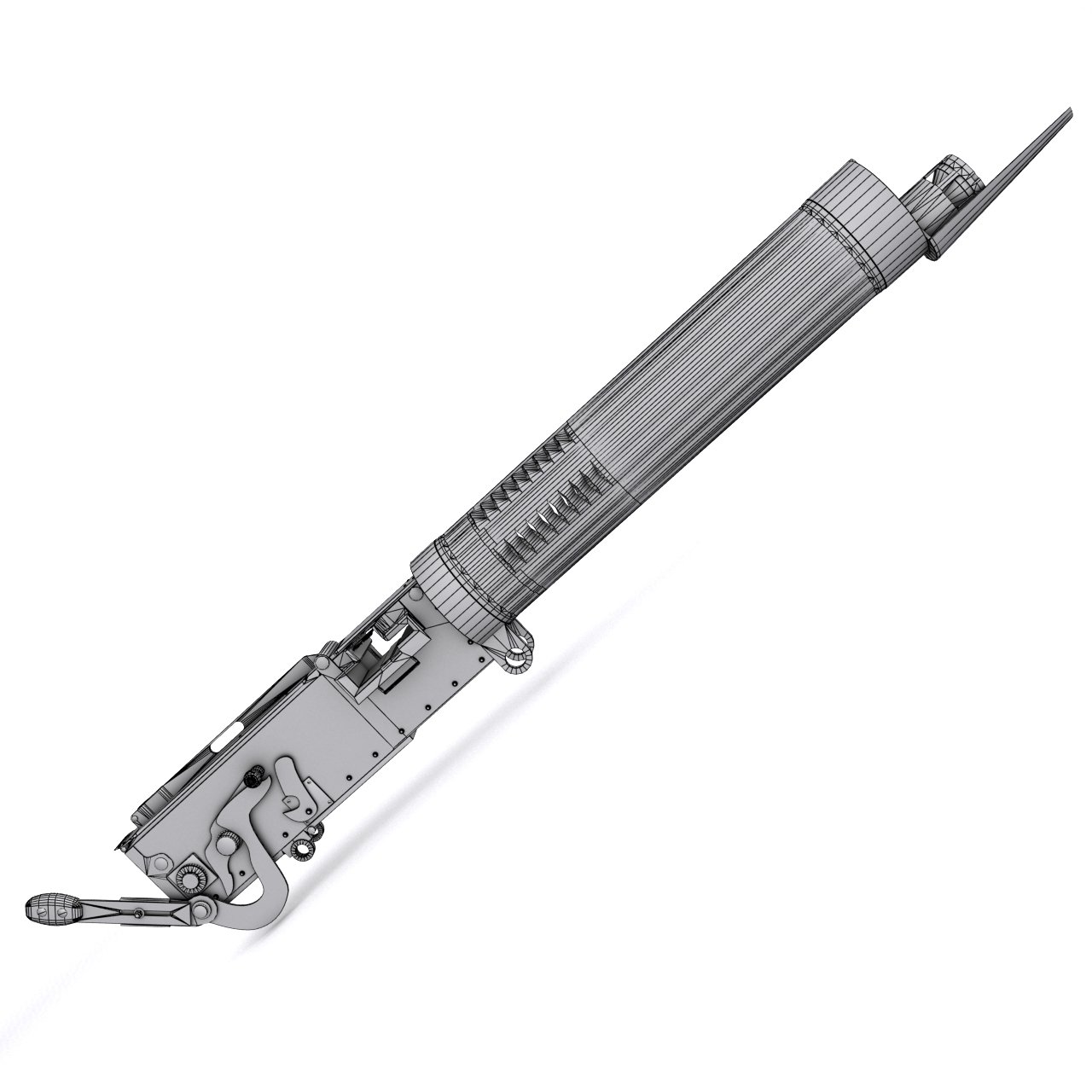 Vickers machine gun aircraft variant 3D Model in Machine Gun 3DExport