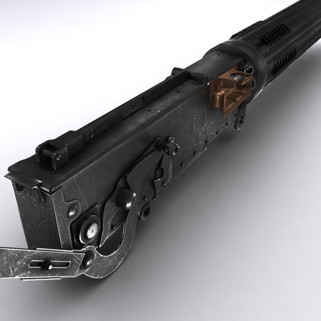 Vickers machine gun aircraft variant 3D Model in Machine Gun 3DExport