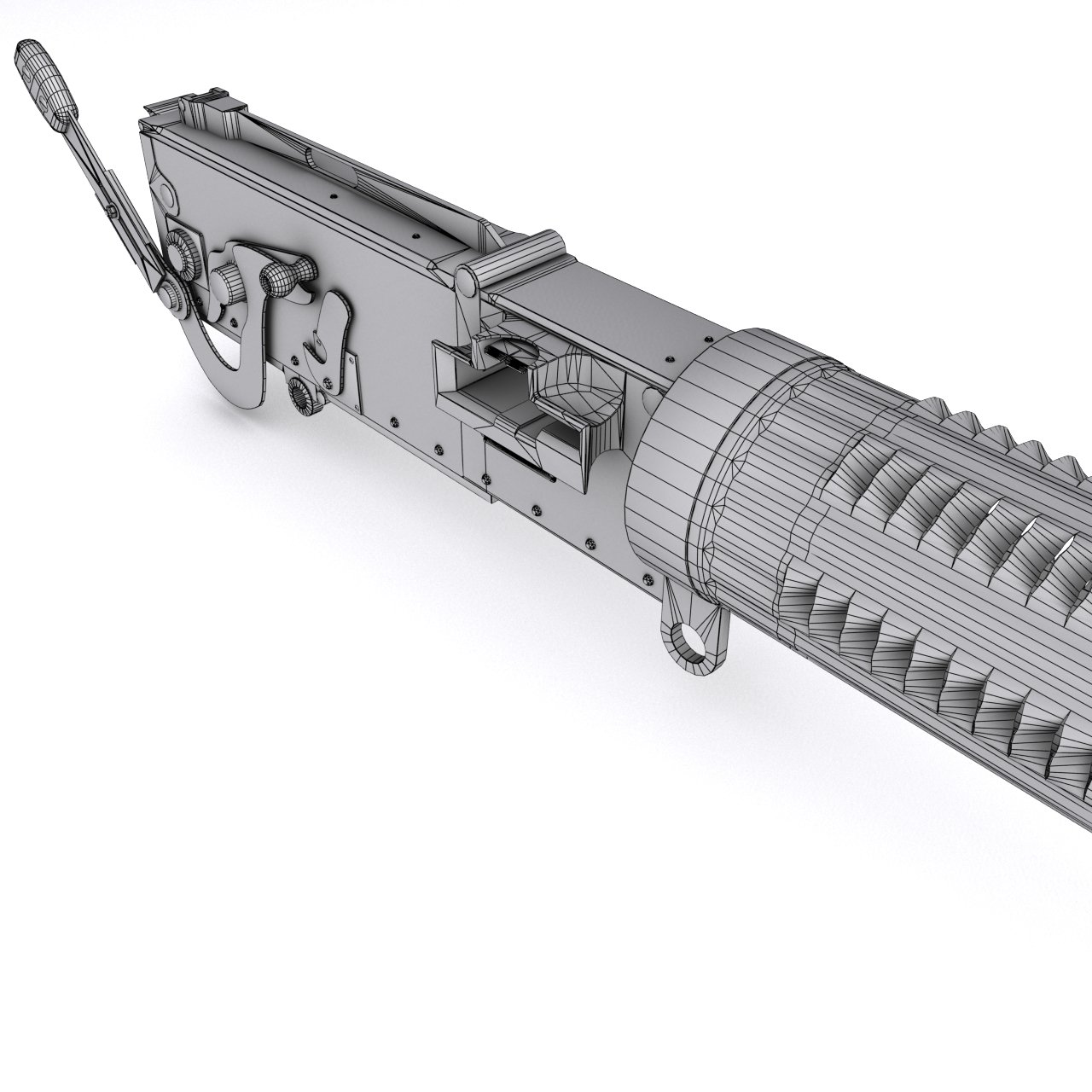 Vickers machine gun aircraft variant 3D Model in Machine Gun 3DExport
