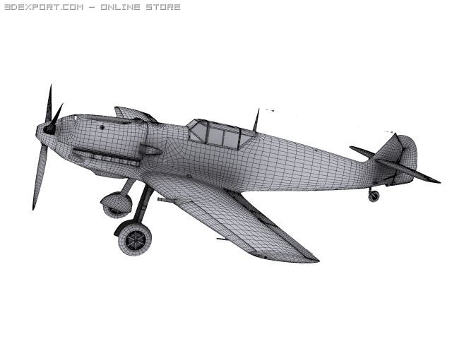 Messerschmitt BF109E3 Emil 3D Model in Fighter 3DExport