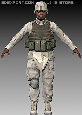 US army soldier 3D Model in Man 3DExport