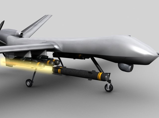 mq 9 uav predator drone 3D Model in Bomber 3DExport
