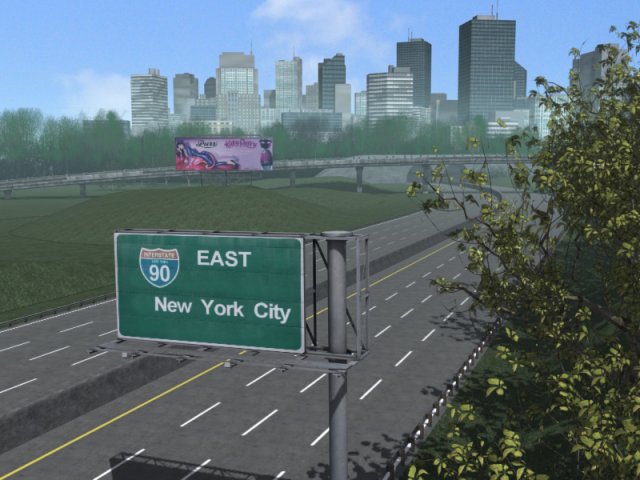 new york freeway scene 3D Model in Cityscapes 3DExport