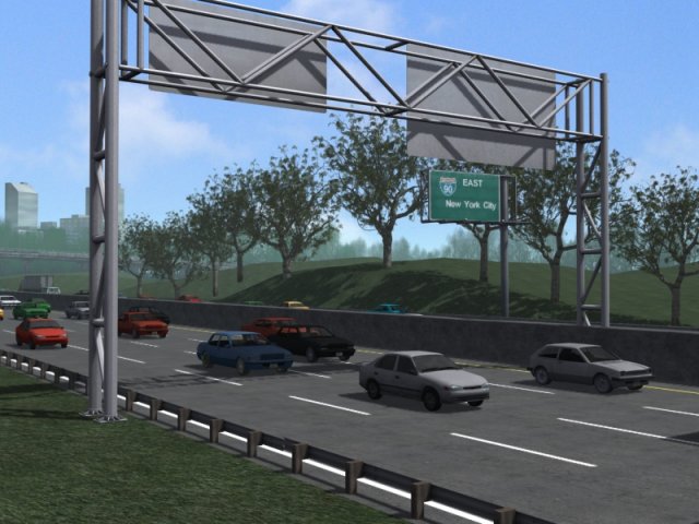 new york freeway scene 3D Model in Cityscapes 3DExport