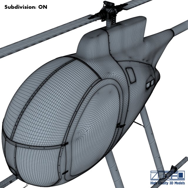 revolution mini-500 3D Model in Helicopter 3DExport
