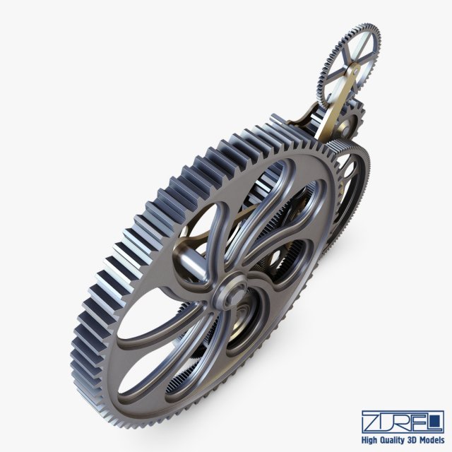 gear mechanism v 7 3D Model in Parts 3DExport