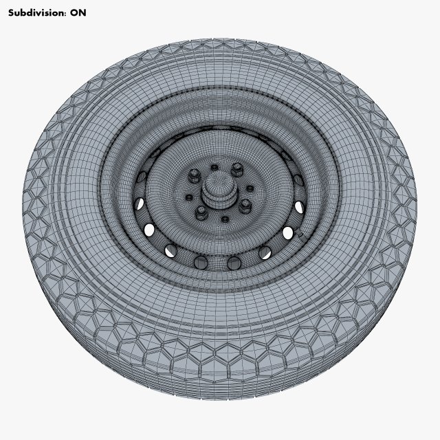 Car Wheel M 1 3D Model in Parts of auto 3DExport