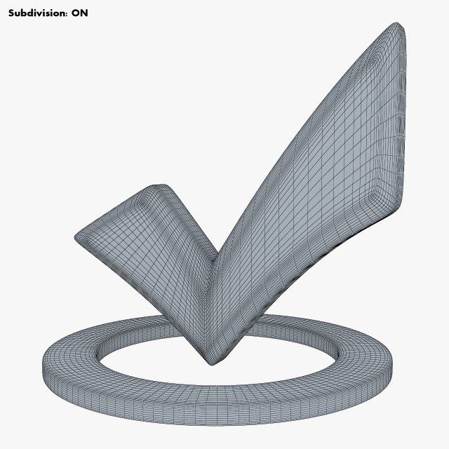 Check Mark v 2 3D Model in Other 3DExport