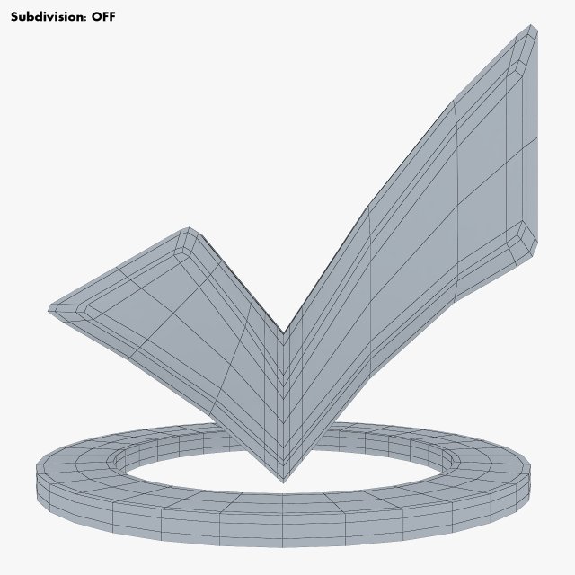 Check Mark v 2 3D Model in Other 3DExport