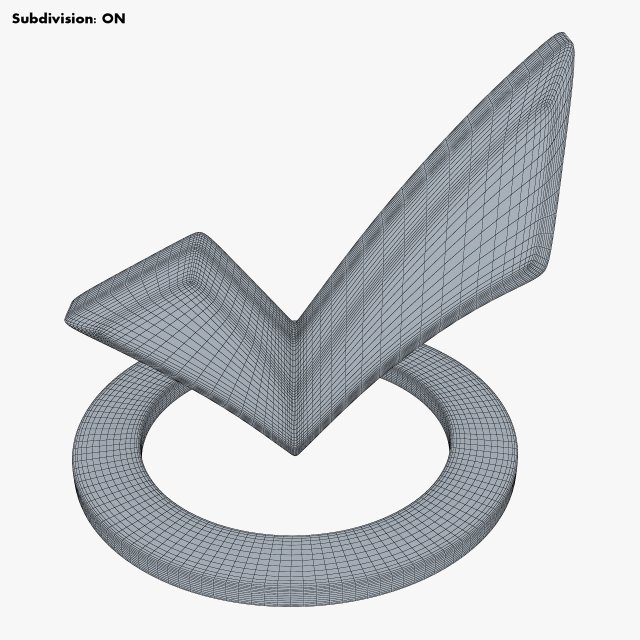 Check Mark v 2 3D Model in Other 3DExport