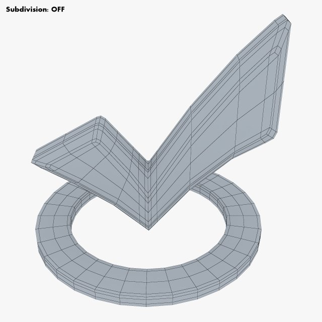 Check Mark v 2 3D Model in Other 3DExport