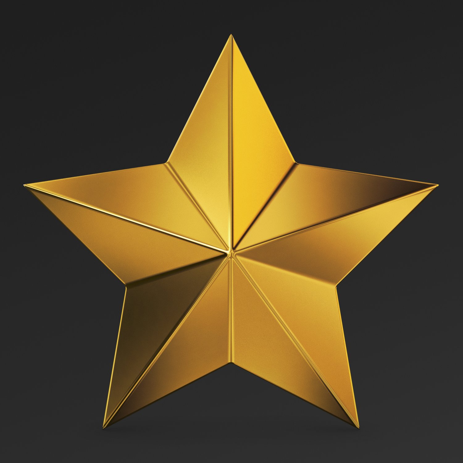 3d Gold Star Png