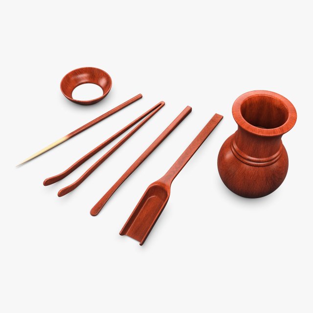 Ceremony Tea Tool Set M 1 3D Model in Household Items 3DExport