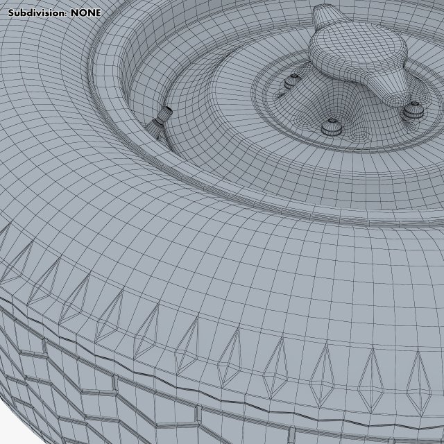 Retro Car Wheel M 1 3D Model in Parts of auto 3DExport