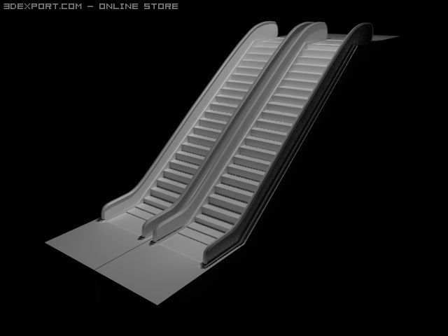 animations of eskalator 3D Models in Architectural Interiors 3DExport