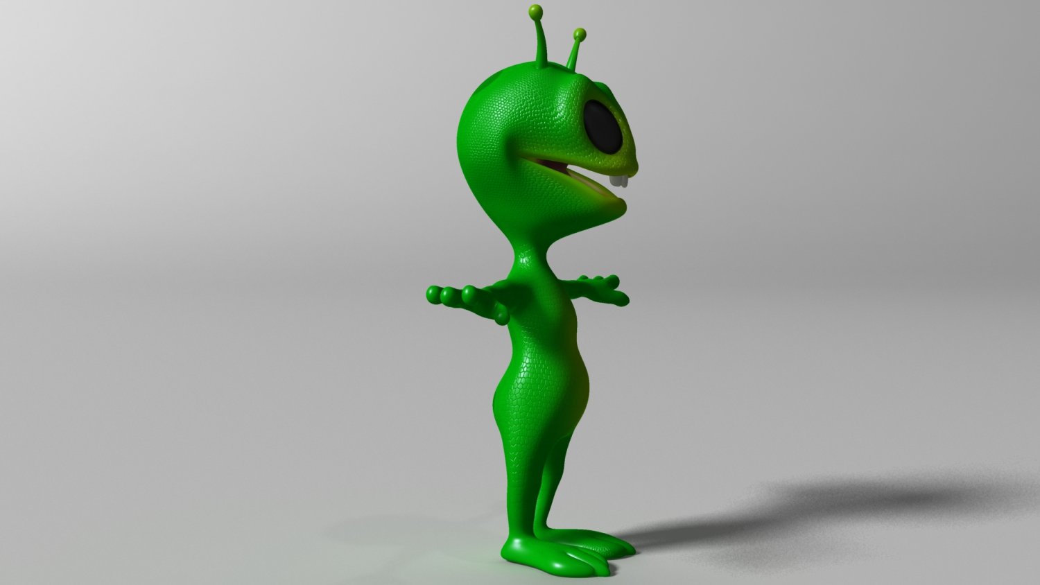 cartoon alien rigged 3D Models in Alien 3DExport