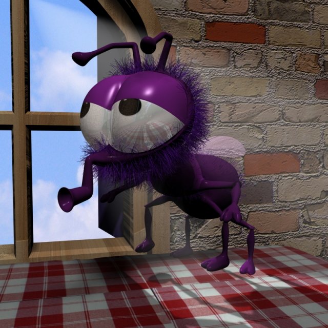 cartoon fly rigged 3D Model in Insects 3DExport