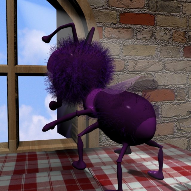cartoon fly rigged 3D Model in Insects 3DExport