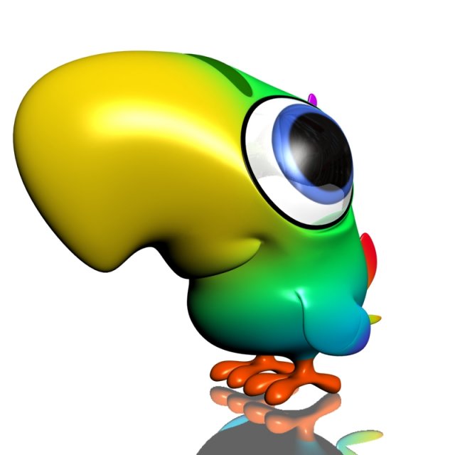 cartoon parrot rigged 3D Model in Bird 3DExport