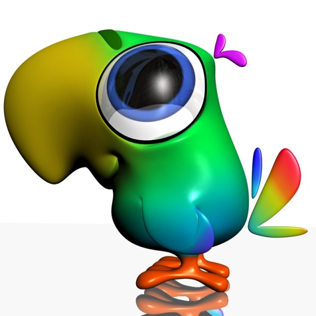 cartoon parrot rigged 3D Model in Bird 3DExport