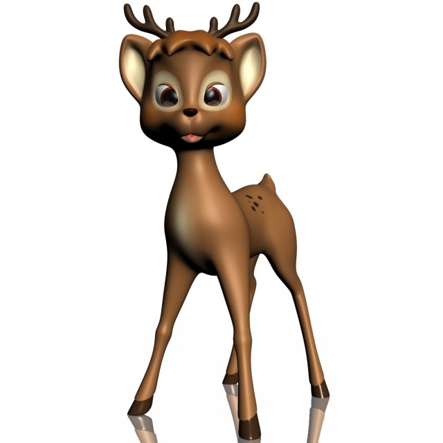 cartoon deer rigged 3D Model in Deer 3DExport