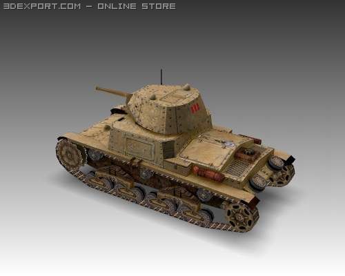 ww2 m13 40 italian medium tank 3D Model in Unmanned 3DExport