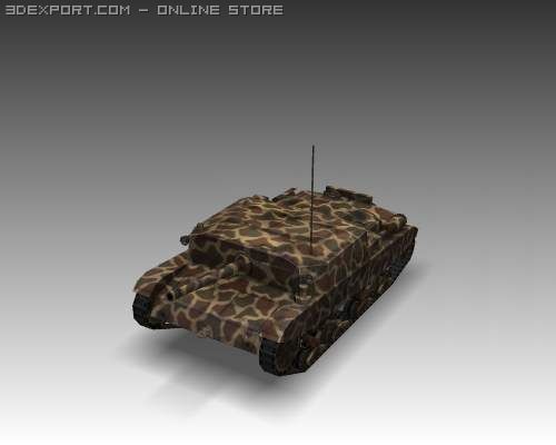 ww2 semovente 10525 italian tank destroyer 3D Model in Unmanned 3DExport