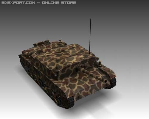 ww2 semovente 10525 italian tank destroyer 3D Model in Unmanned 3DExport