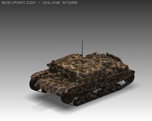 ww2 semovente 10525 italian tank destroyer 3D Model in Unmanned 3DExport