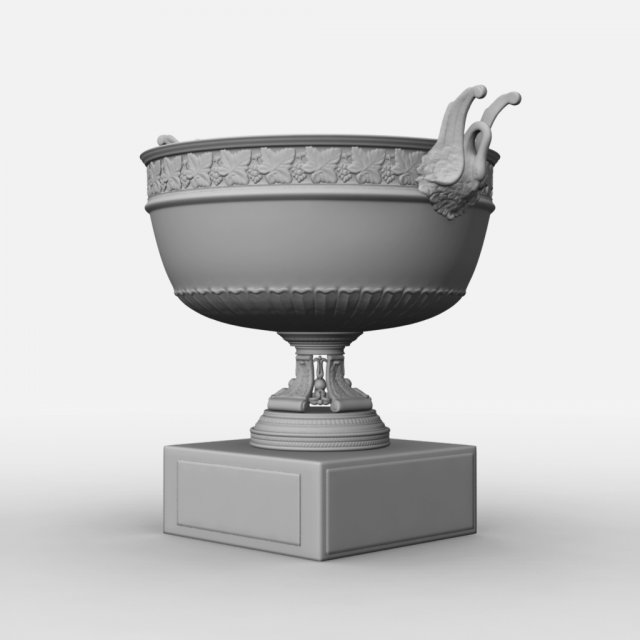 roland garros mens trophy 3D Model in Awards 3DExport