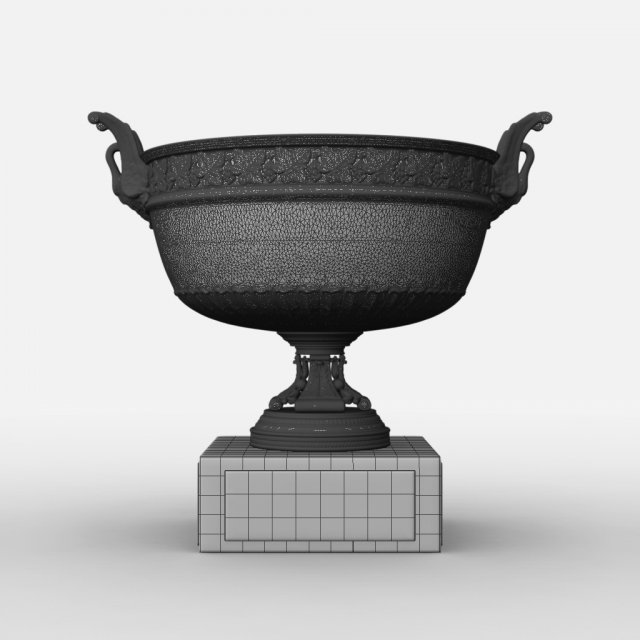 roland garros mens trophy 3D Model in Awards 3DExport