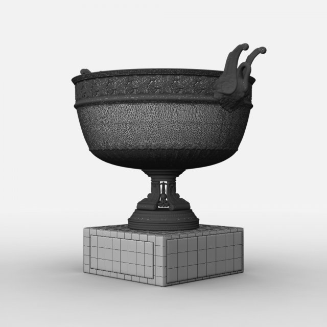 roland garros mens trophy 3D Model in Awards 3DExport